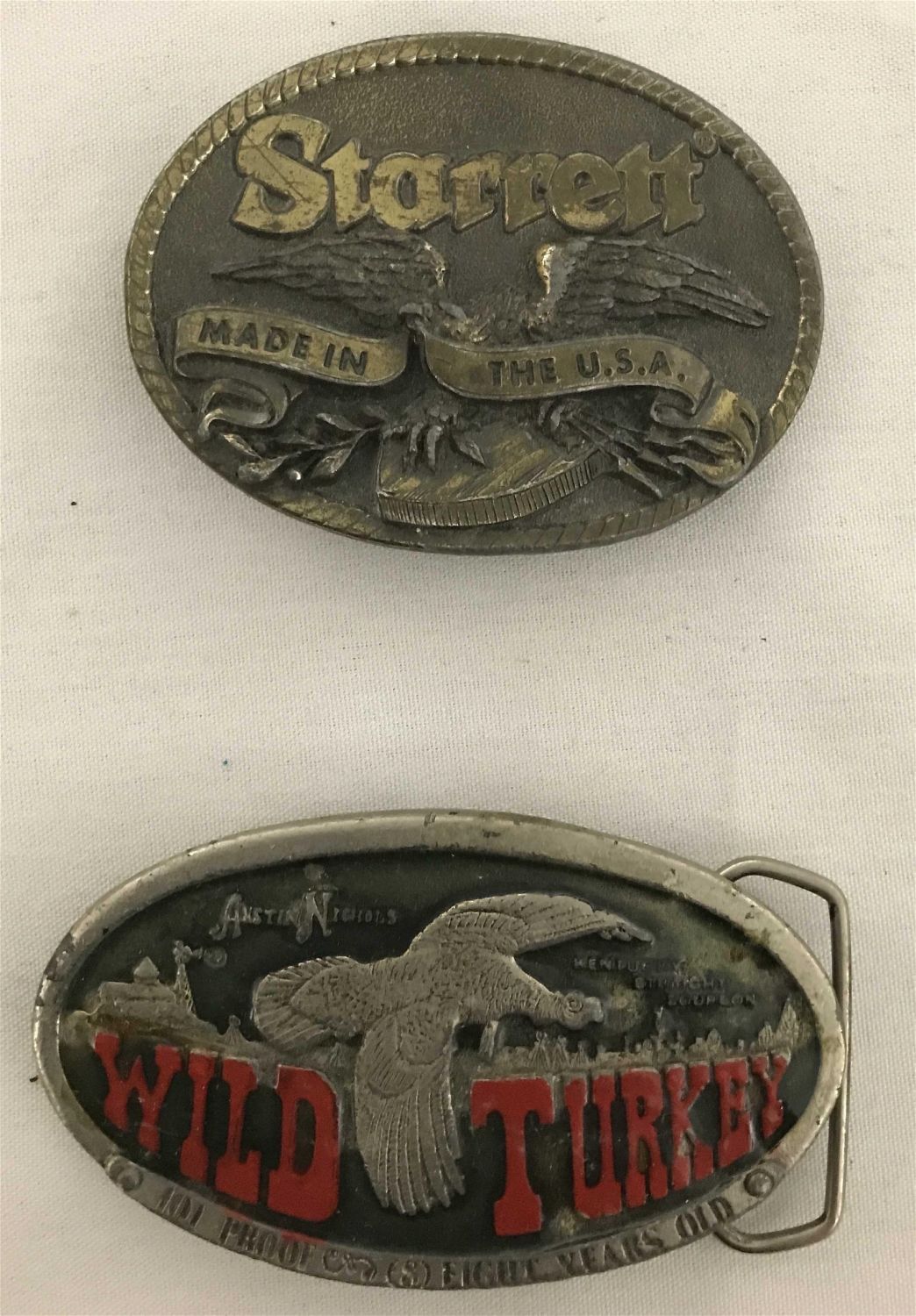 Lot 35 - Vintage Belt Buckles: Starrett & Wild Turkey | The Lodge ...