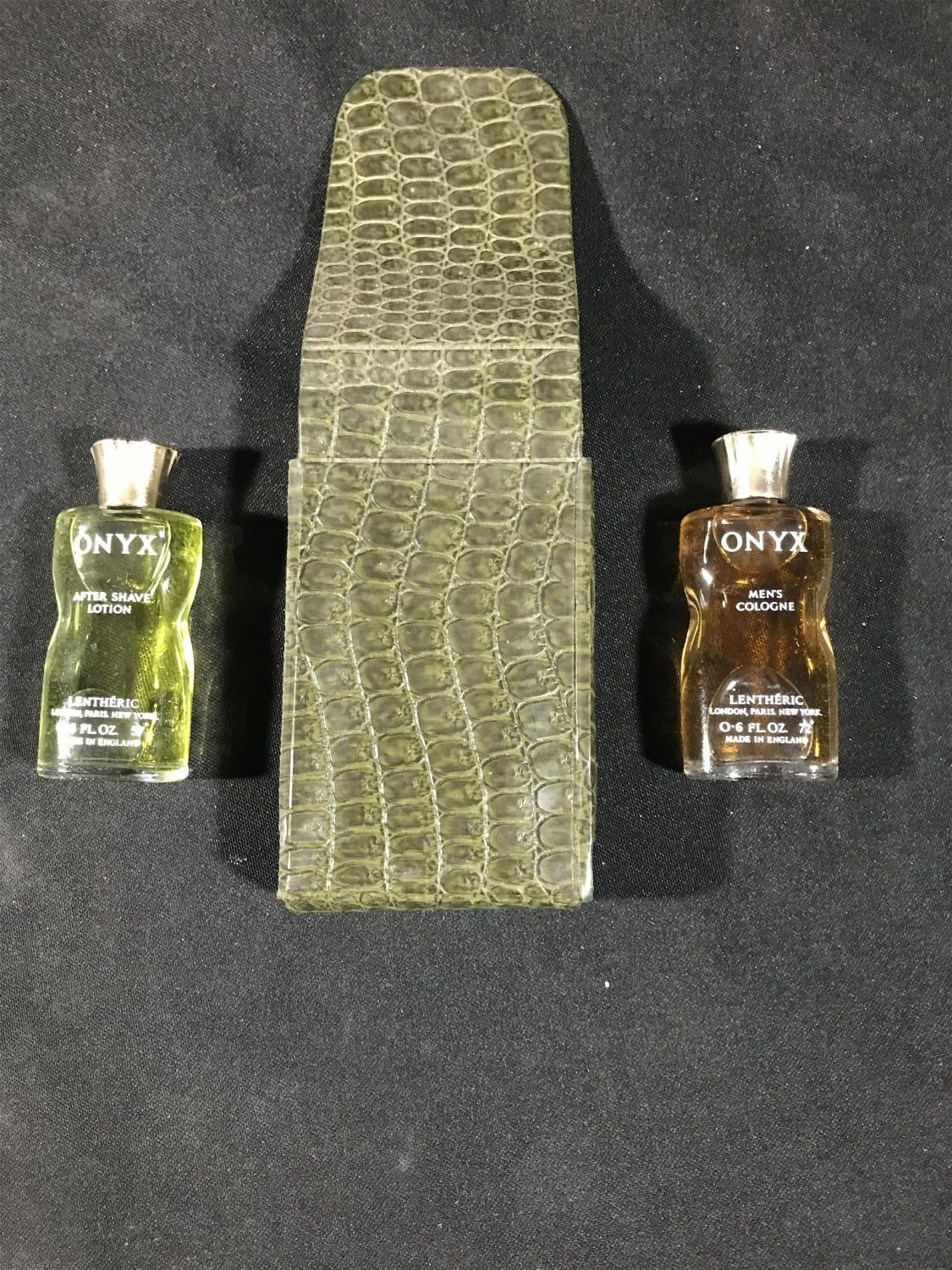 Lot 5 - Pan American Aftershave Lotion & Menâ€™s Cologne in alligator ...