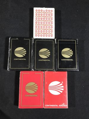 Lot 52 - Continental Airlines Playing Cards - 6 decks . | The Lodge ...