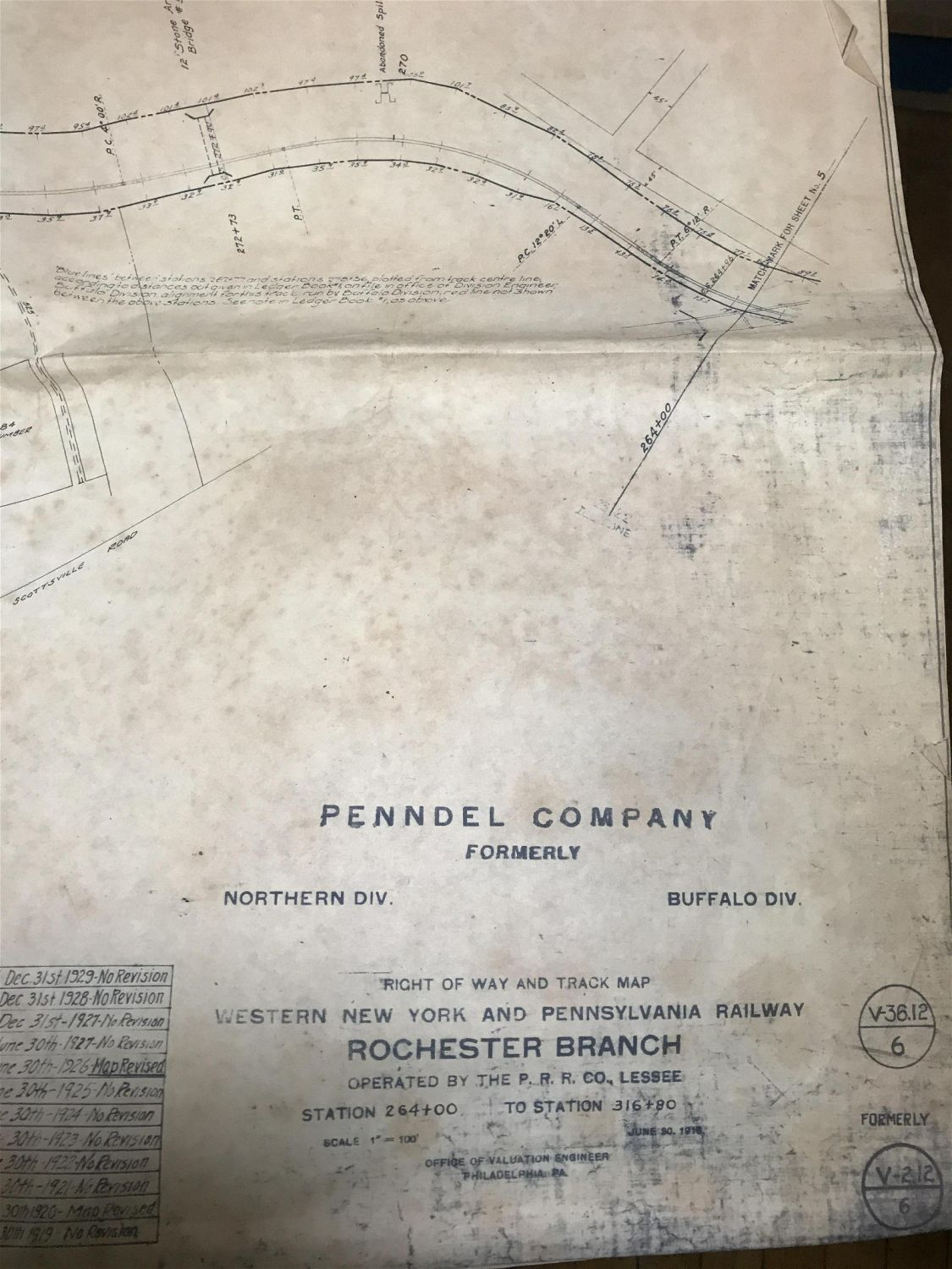 Lot 59 - Pendell Company Right of Way & Track Map Western New York ...