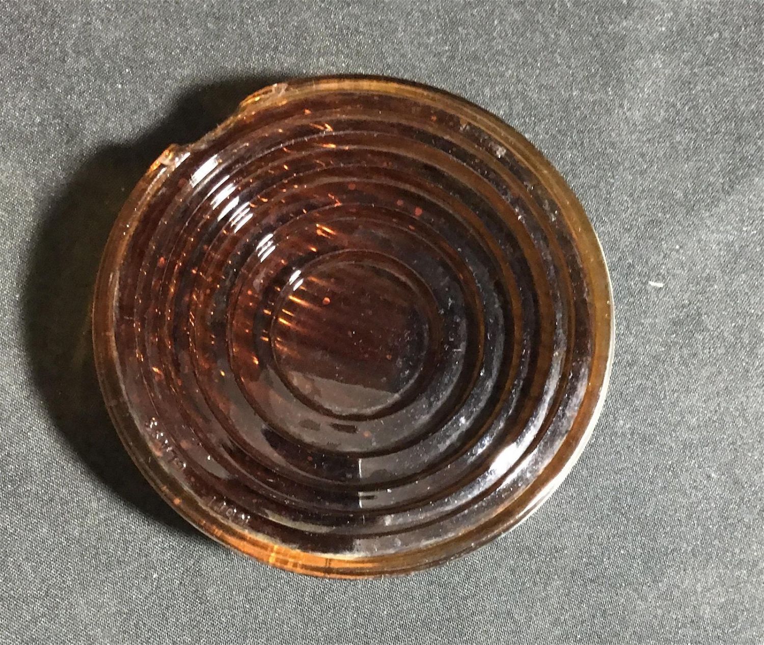 Lot 86 - Amber Railroad Lens Cover - 5 inches round . | The Lodge ...