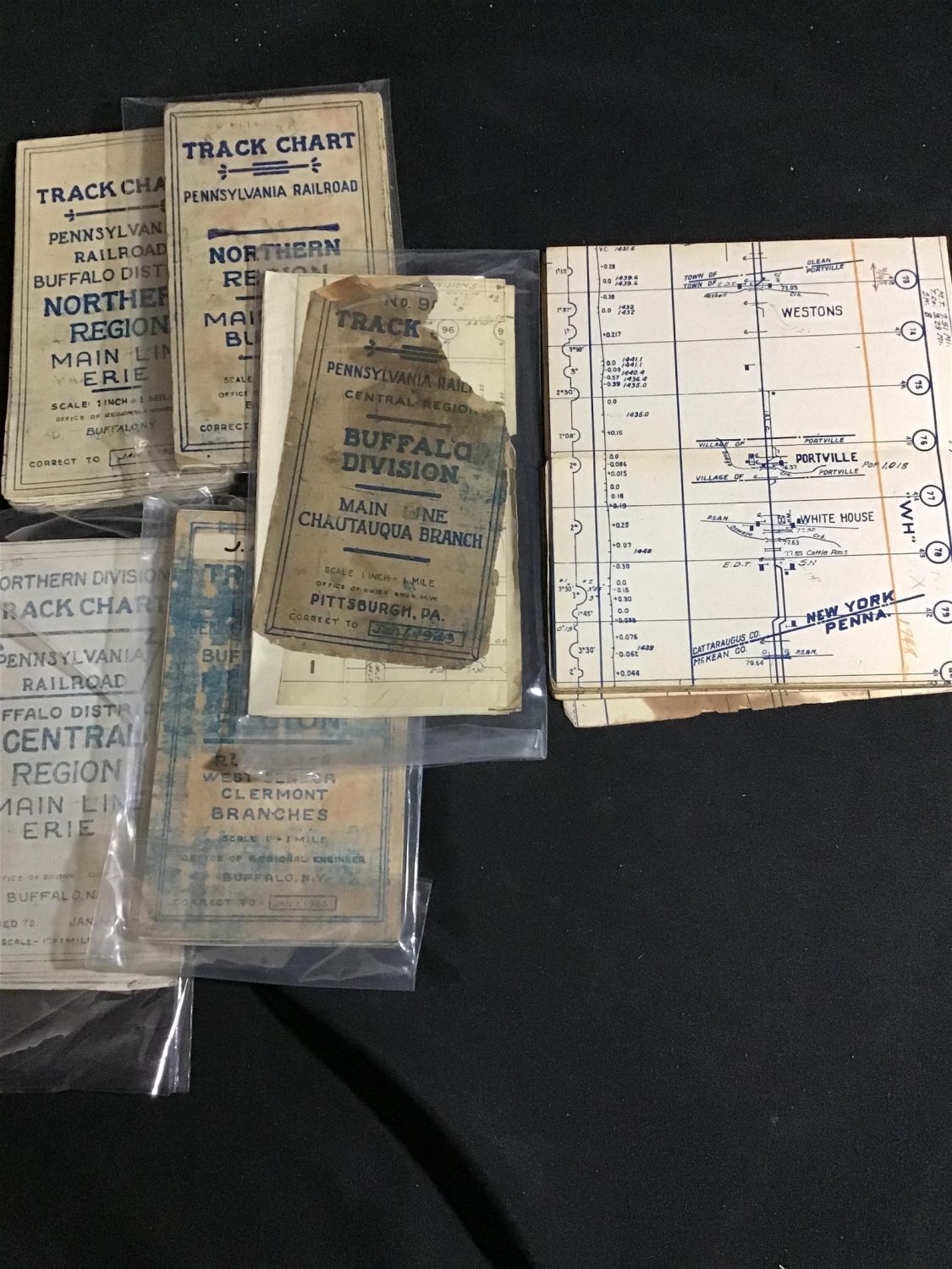 Lot 163 - Pennsylvania Railroad Track Chart Northern Region central ...