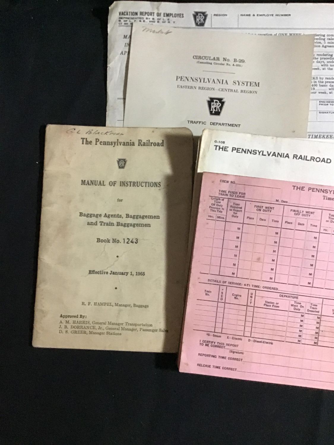 Lot 238 - Pennsylvania Railroad Memorabilia Paper products, including ...