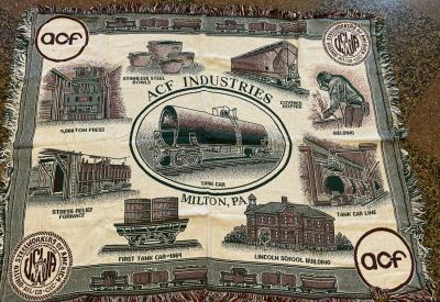 Lot 270 - ACF industries USWA Blanket Milton, Pennsylvania measures ...