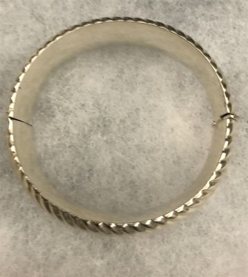 Lot 58 - Vintage Sterling Bangle, Lock and Hinge | The Lodge Auction House