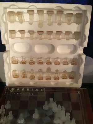 Lot 78 - Imperial Crystal Chess Set | The Lodge Auction House