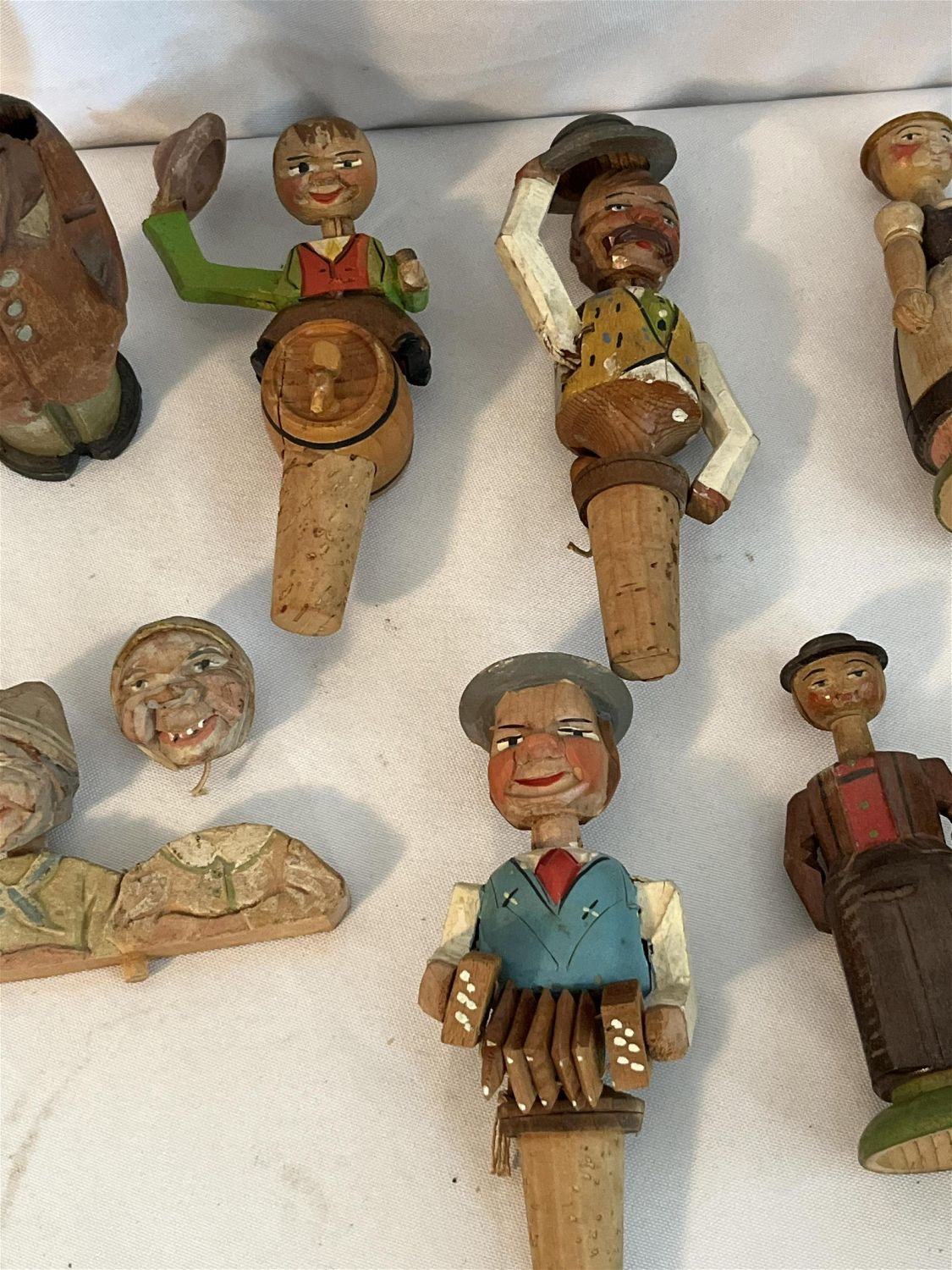 Lot 162 - Vintage Hand Carved Cork & Corkscrew People | The Lodge ...