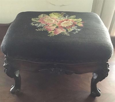Lot 232 - Victorian-style Footstool, Very Ornate Scroll | The Lodge ...