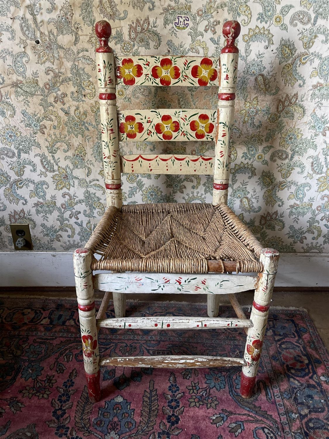 Lot 269 - Vintage Pennsylvania Dutch Chair | The Lodge Auction House