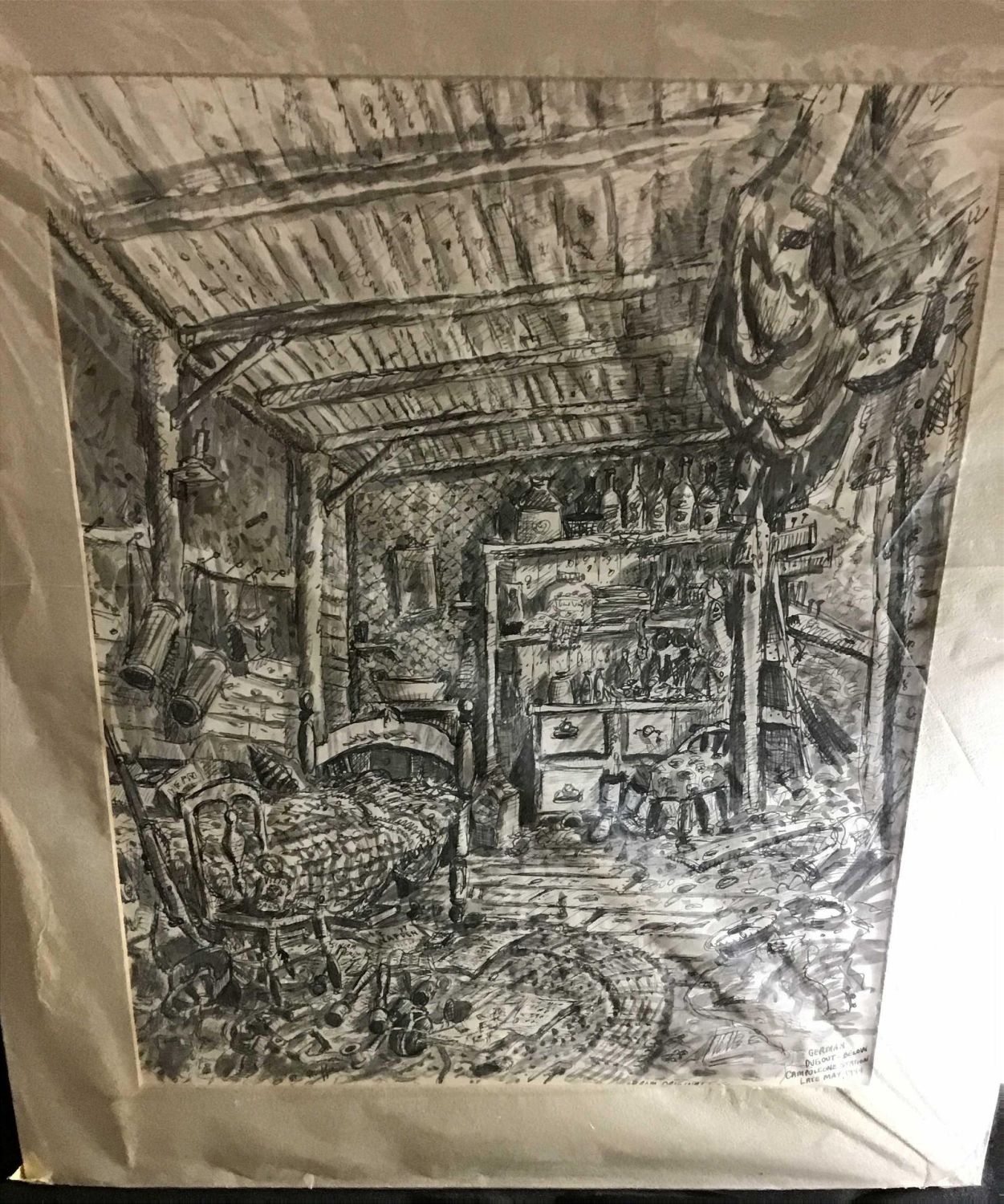 Lot 77 - MAFFEI Drawing of German Dugout Below CAMPOLEONE | The Lodge ...