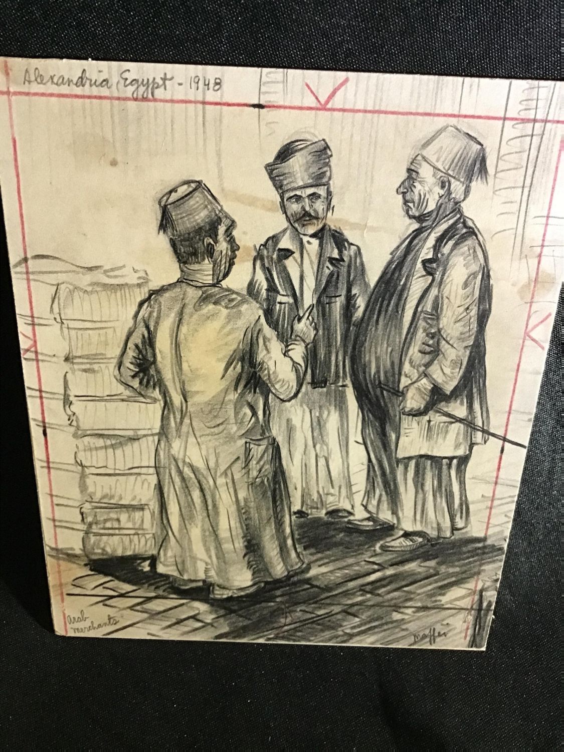 Lot 82 - MAFFEI Drawing of Arab Merchants in Alexandria, | The Lodge ...