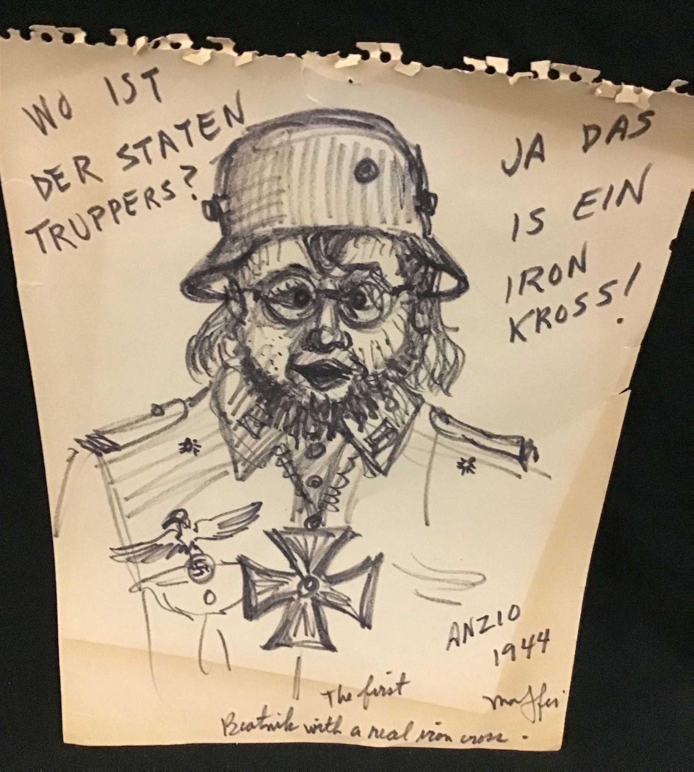 Lot 96 - MAFFEI Drawing Titled "The First Beatnik w/ Real | The Lodge ...