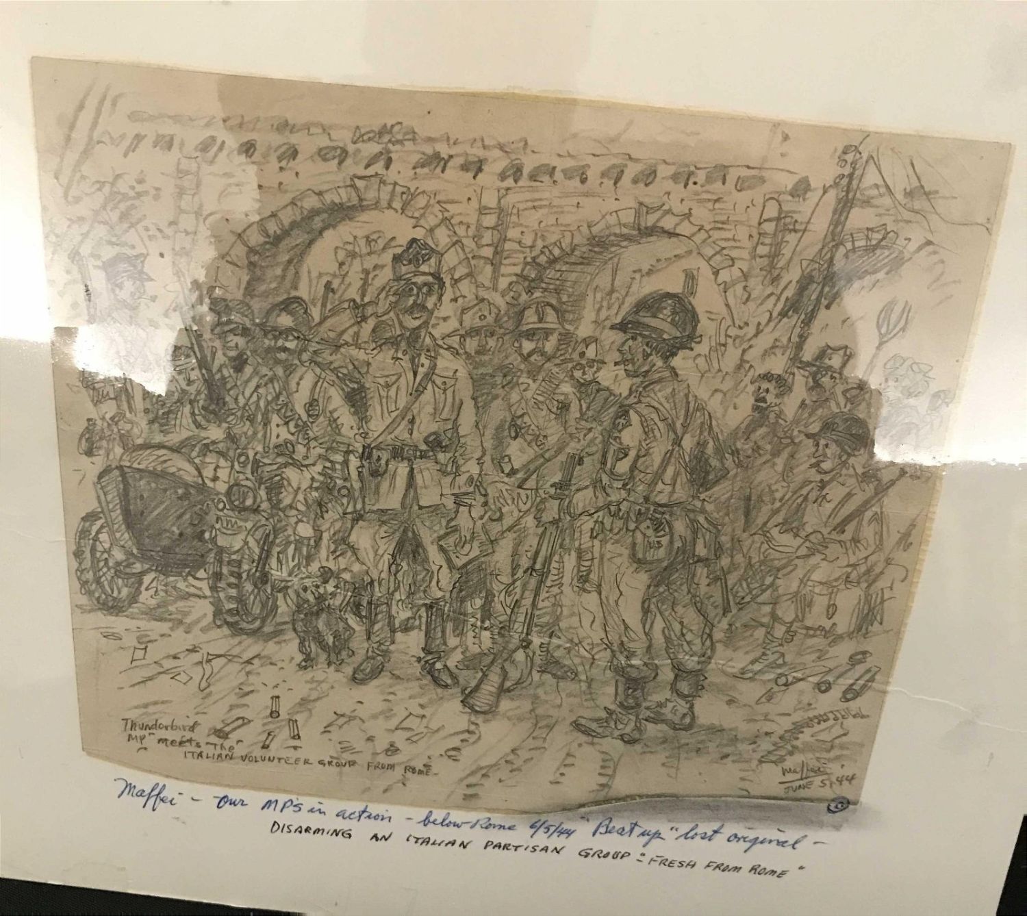 Lot 152 - MAFFEi Drawing: MPs Disarming an Italian Partisan | The Lodge ...