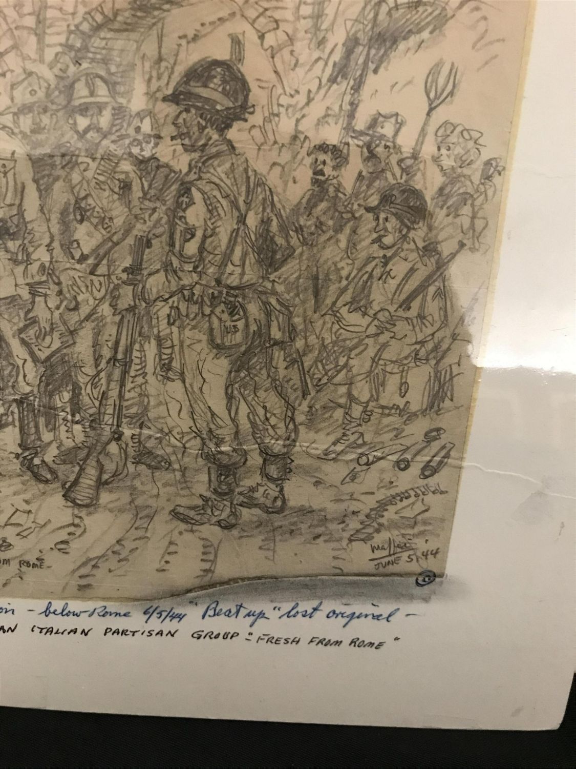 Lot 152 - MAFFEi Drawing: MPs Disarming an Italian Partisan | The Lodge ...