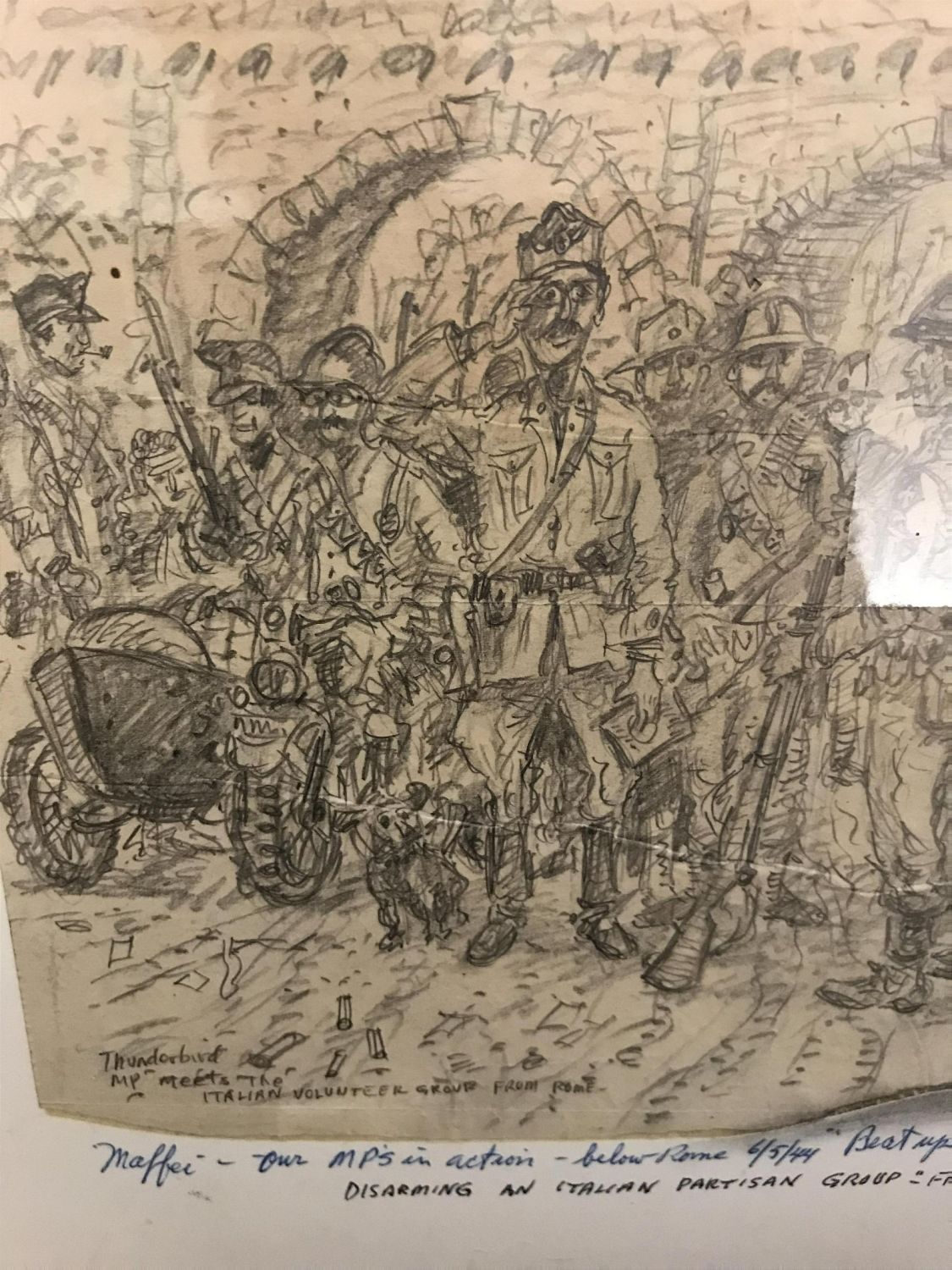 Lot 152 - MAFFEi Drawing: MPs Disarming an Italian Partisan | The Lodge ...