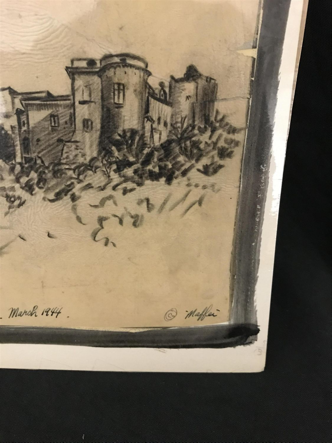 Lot 159 - MAFFEI Drawing the Old castle, March 1944 | The Lodge Auction ...