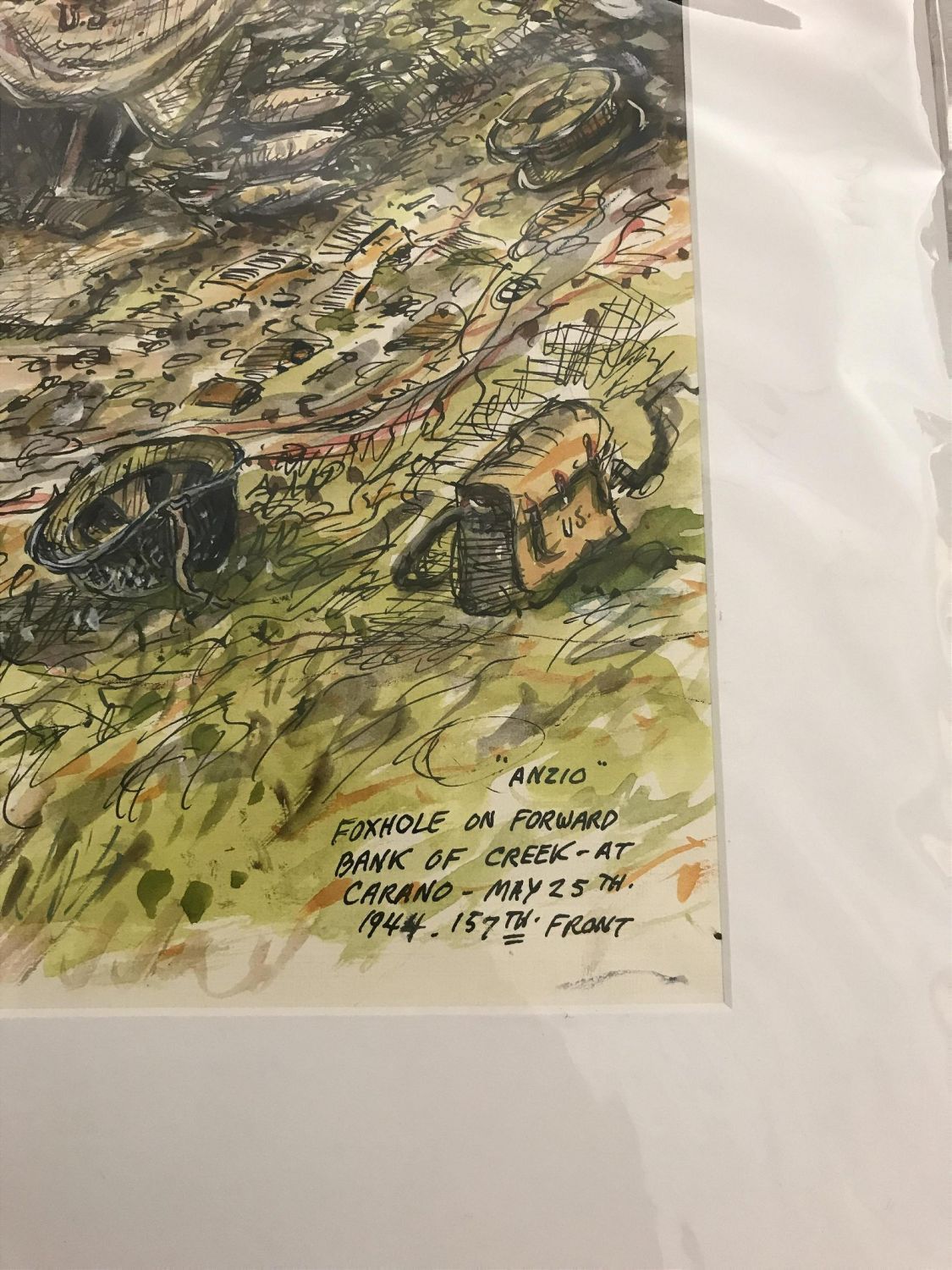 Lot 272 - MAFFEI Drawing Shows Foxhole on the Bank of the | The Lodge ...