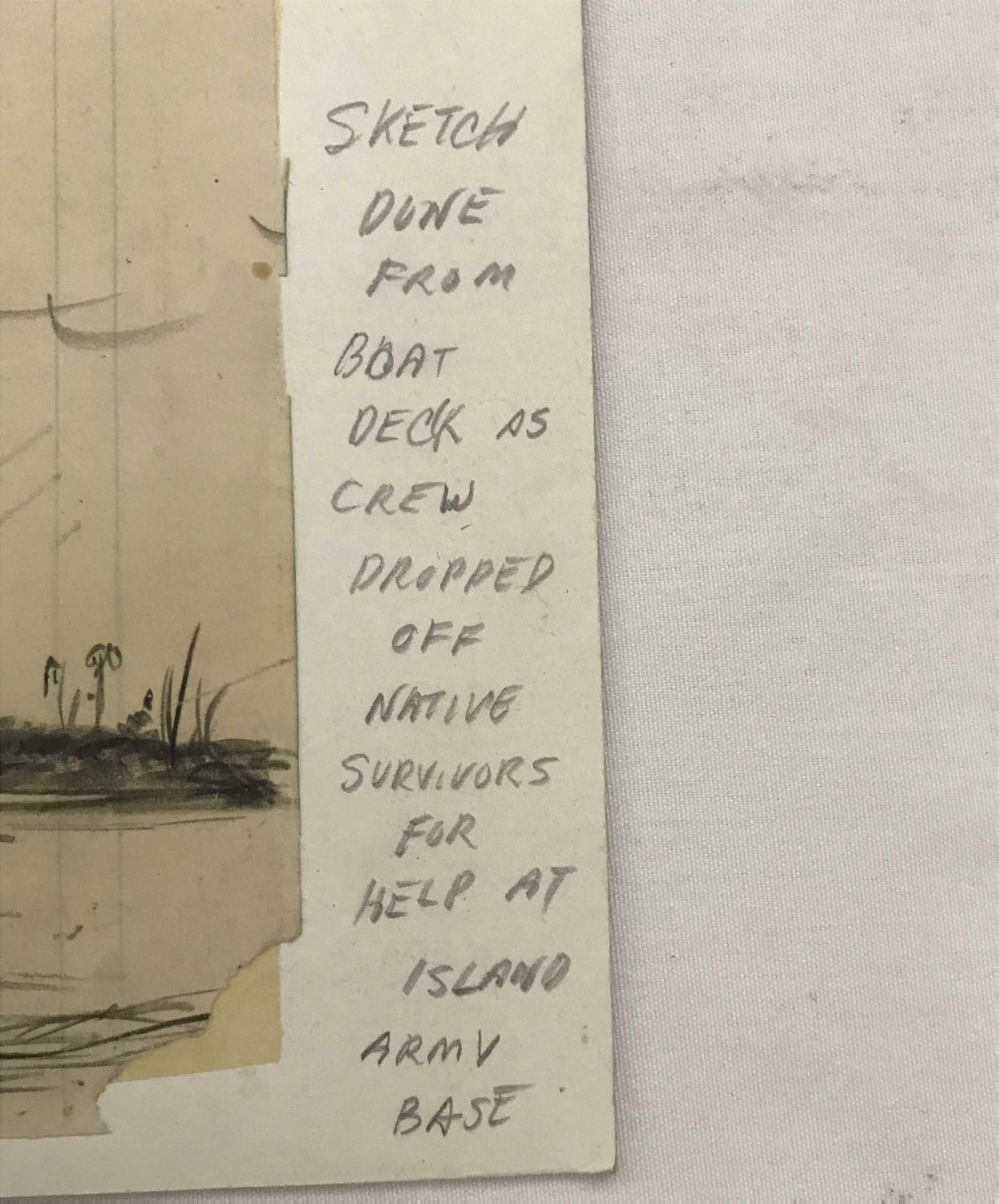 Lot 289 - MAFFEI Sketch Done from Boat Deck as Crew Dropped | The Lodge ...