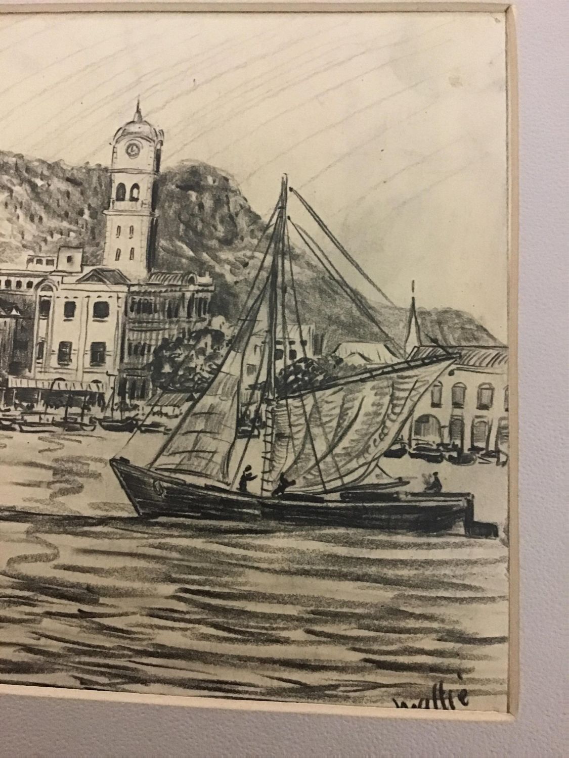 Lot 330 - MAFFEI Drawing of Penang MALAYA Harbor | The Lodge Auction House