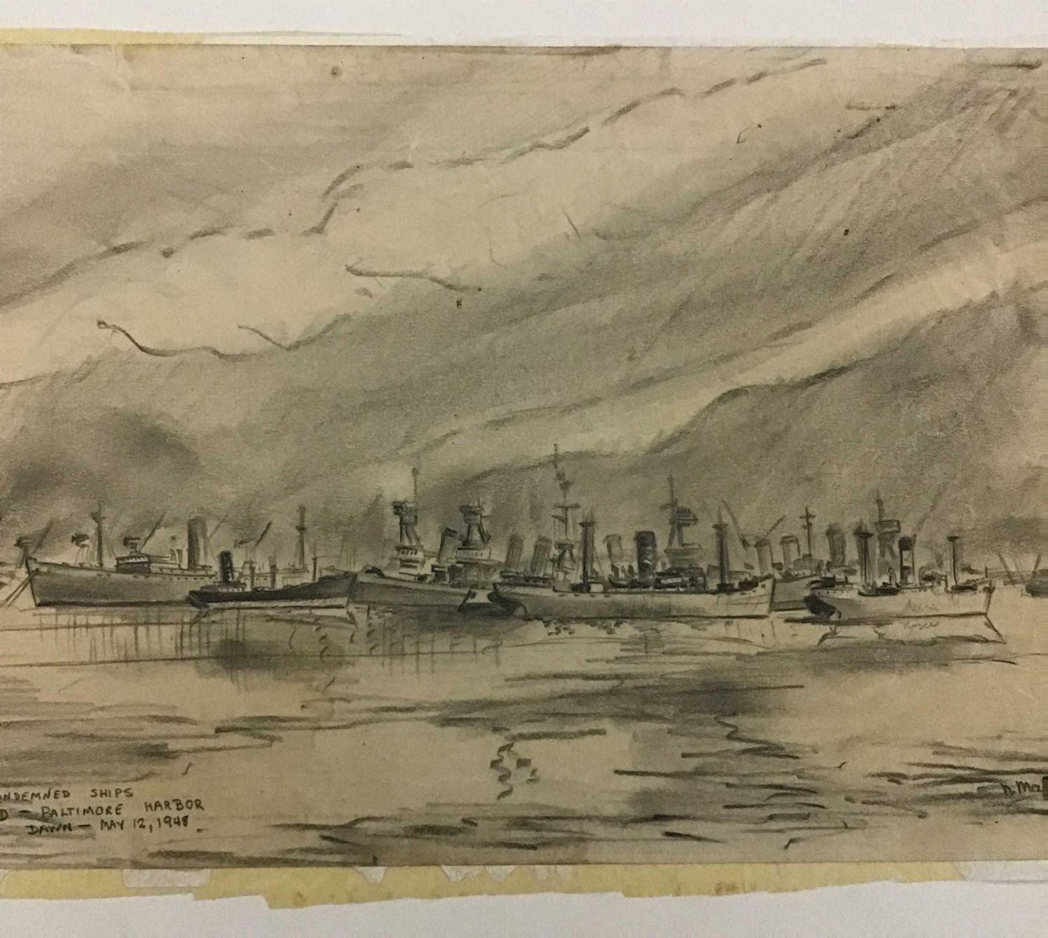 Lot 344 - MAFFEI Drawing of Graveyard for Condemned Ships | The Lodge ...