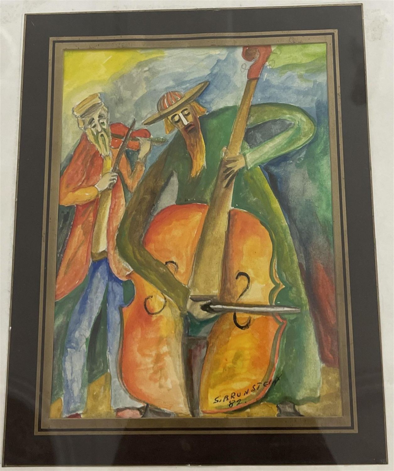 Lot 48 - Brunstein Original Watercolor "The Musicians" | The Lodge ...