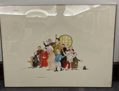 Lot 60 - Vintage Think Signed Print, frame Poster Size | The Lodge ...