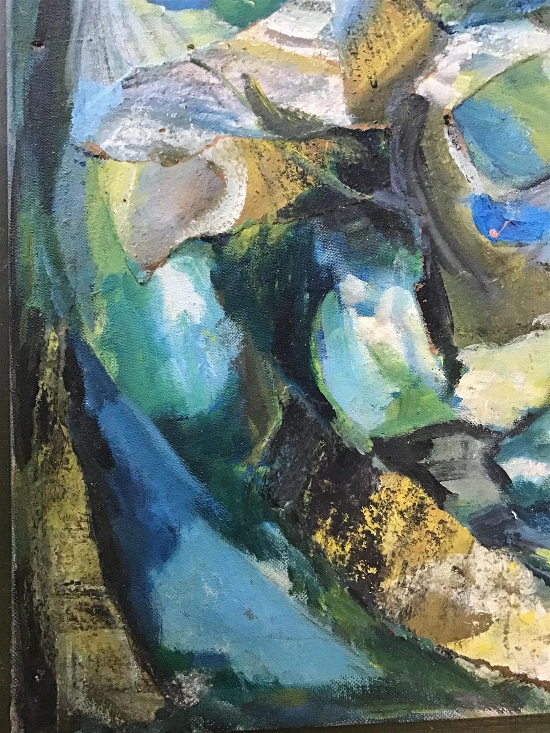 Lot 20 - Abstract Humanism Oil on Board | The Lodge Auction House