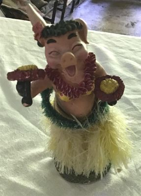 Lot 26 - Vintage Hula Dancing Pig | The Lodge Auction House