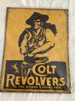Lot 83 - Colt Revolvers Tin Sign | The Lodge Auction House