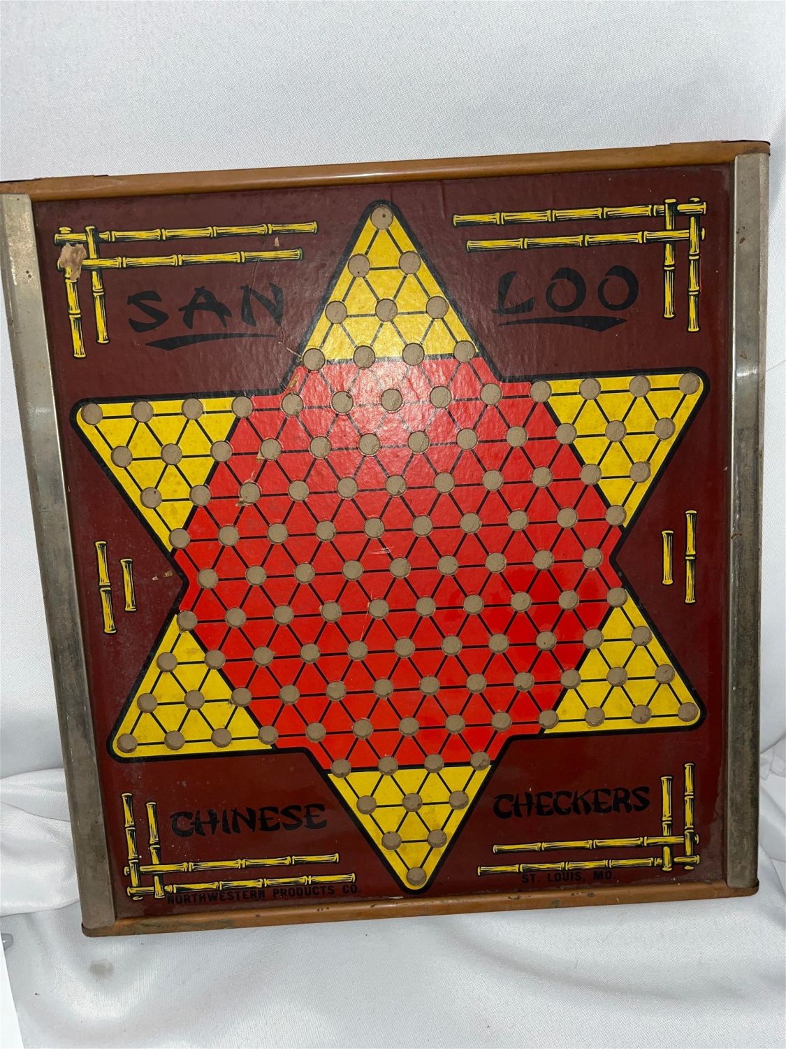 Lot 268 – Early San Loo Chinese Checkers/ Checkers Game – The Lodge ...