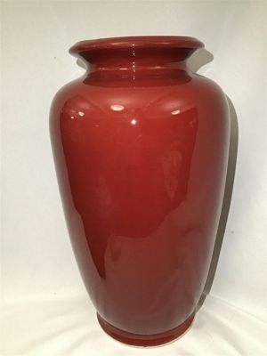 Lot 56 - Vintage Tall Maroon Vase | The Lodge Auction House