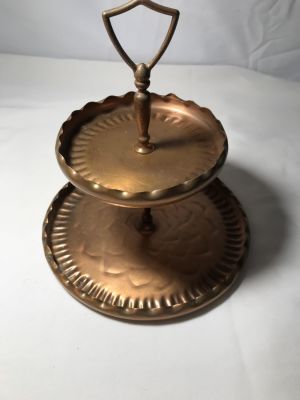 Lot 170 - Gregorian Copper Hand Hammered 2-Tier Tray | The Lodge ...