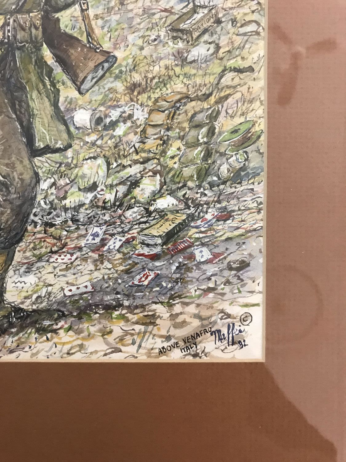 Lot 7 – MAFFEI Watercolor Infantry Marching Above VENAFRO – The Lodge ...