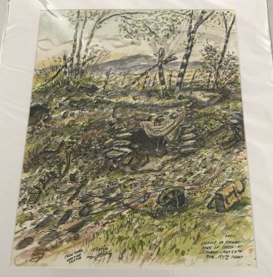 Lot 44 - MAFFEI Drawing Shows Foxhole on the Bank of the | The Lodge ...