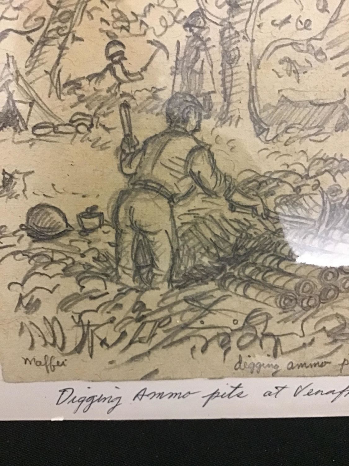 Lot 105 - MAFFEI Drawing of Soldiers Digging Ammo Pits at | The Lodge ...