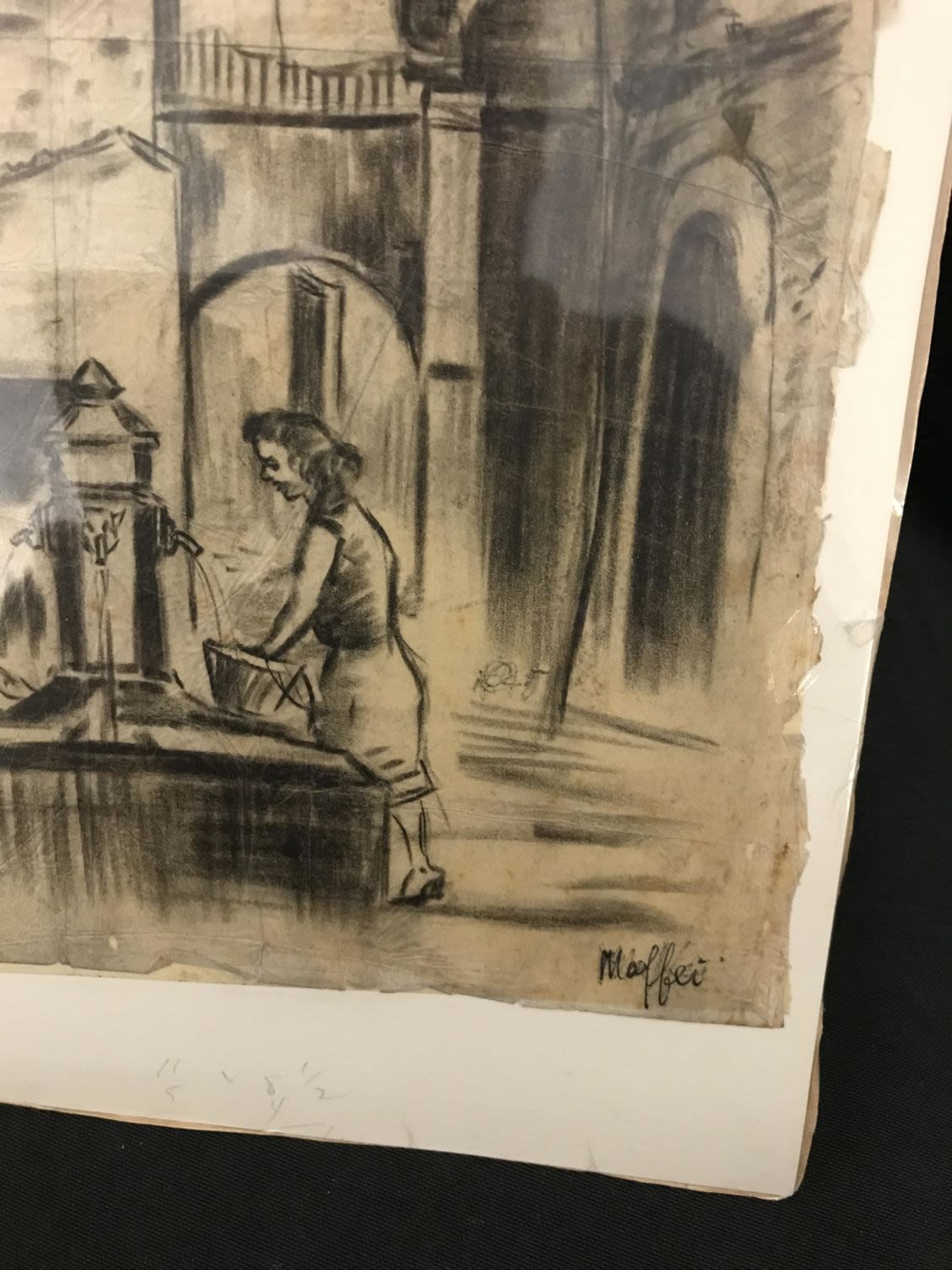 Lot 149 - MAFFEI Drawing Town Square Fountain in Italian | The Lodge ...