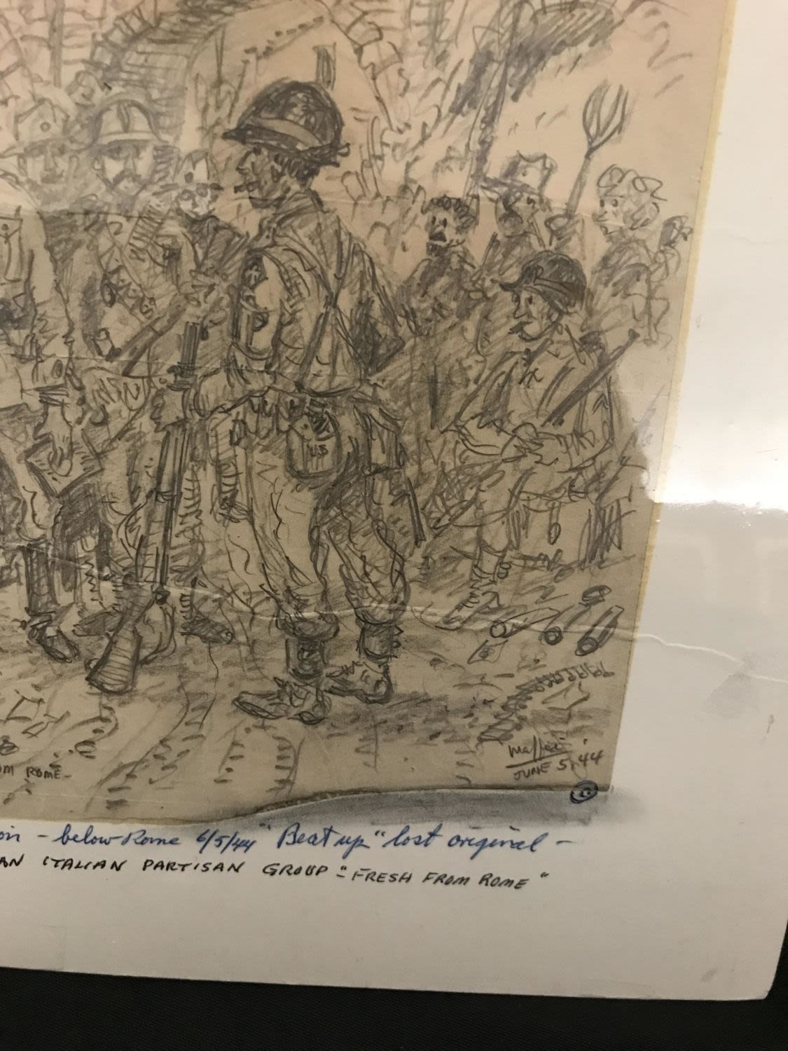 Lot 152 - MAFFEi Drawing: MPs Disarming an Italian Partisan | The Lodge ...