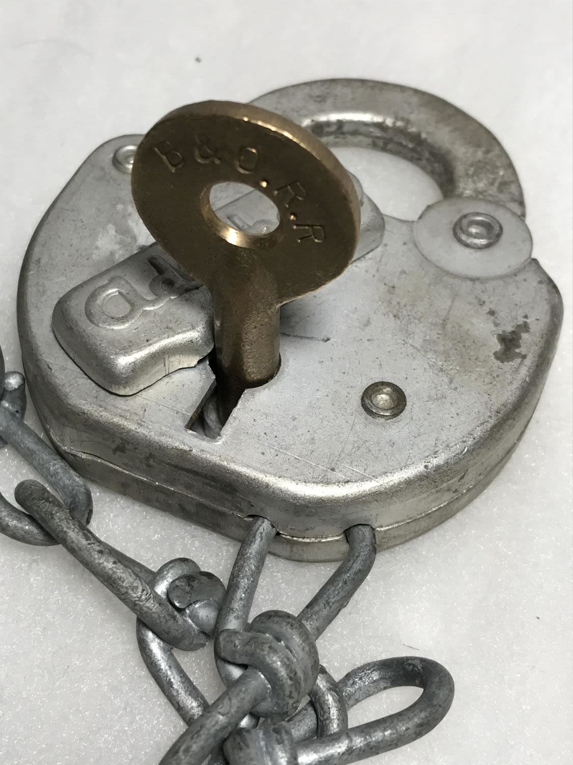 Lot 41 - B&O Railroad Padlock and Key | The Lodge Auction House