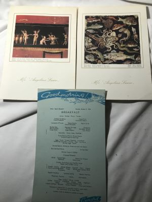 Lot 107 - Breakfast, Lunch & Dinner Menus from two | The Lodge Auction ...