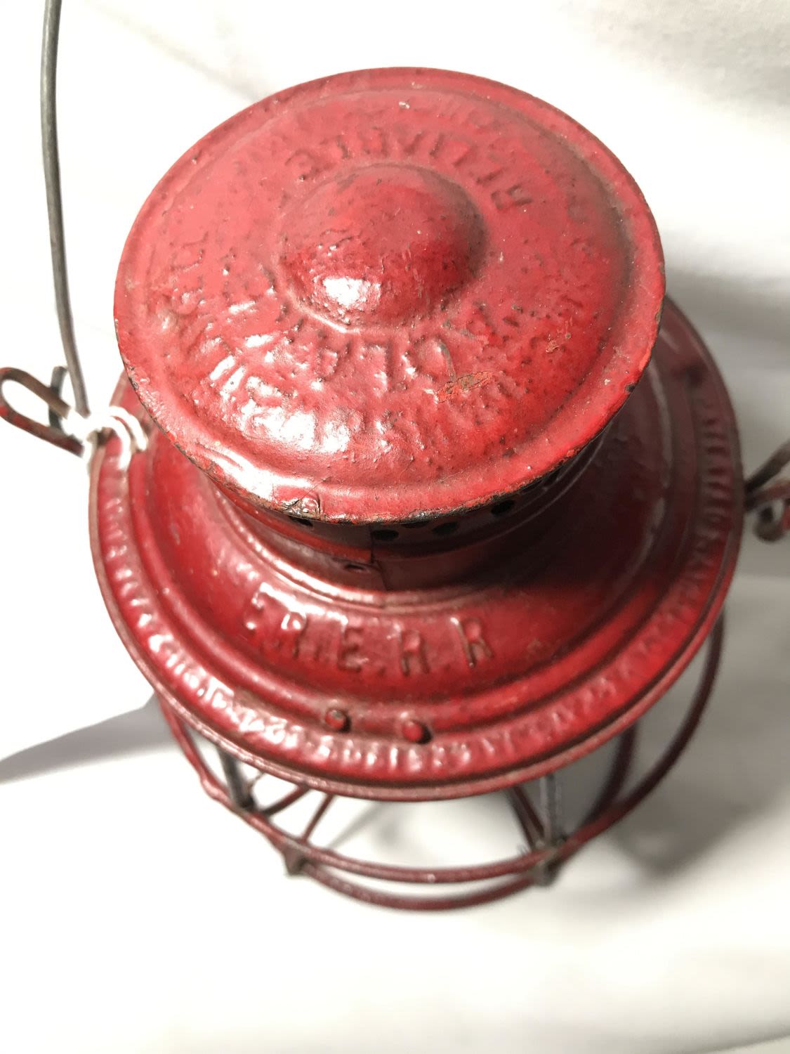 Lot 137 - Erie Railroad Red Lantern w/ clear Globe | The Lodge Auction ...