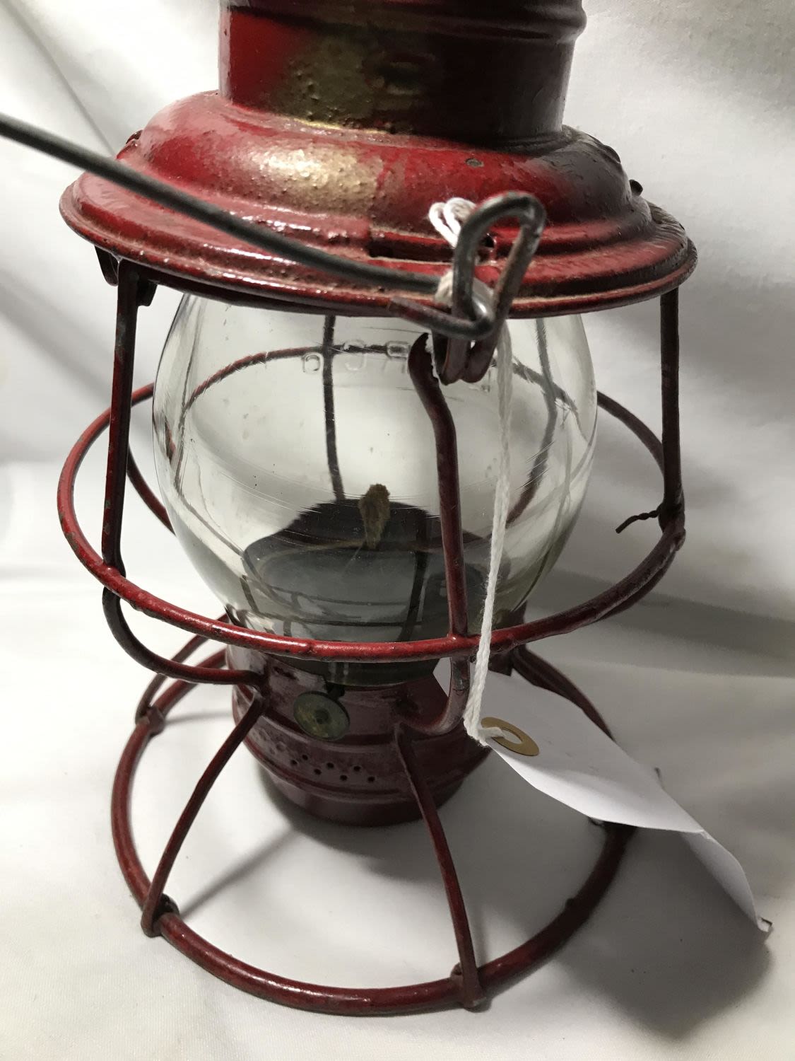 Lot 137 - Erie Railroad Red Lantern w/ clear Globe | The Lodge Auction ...