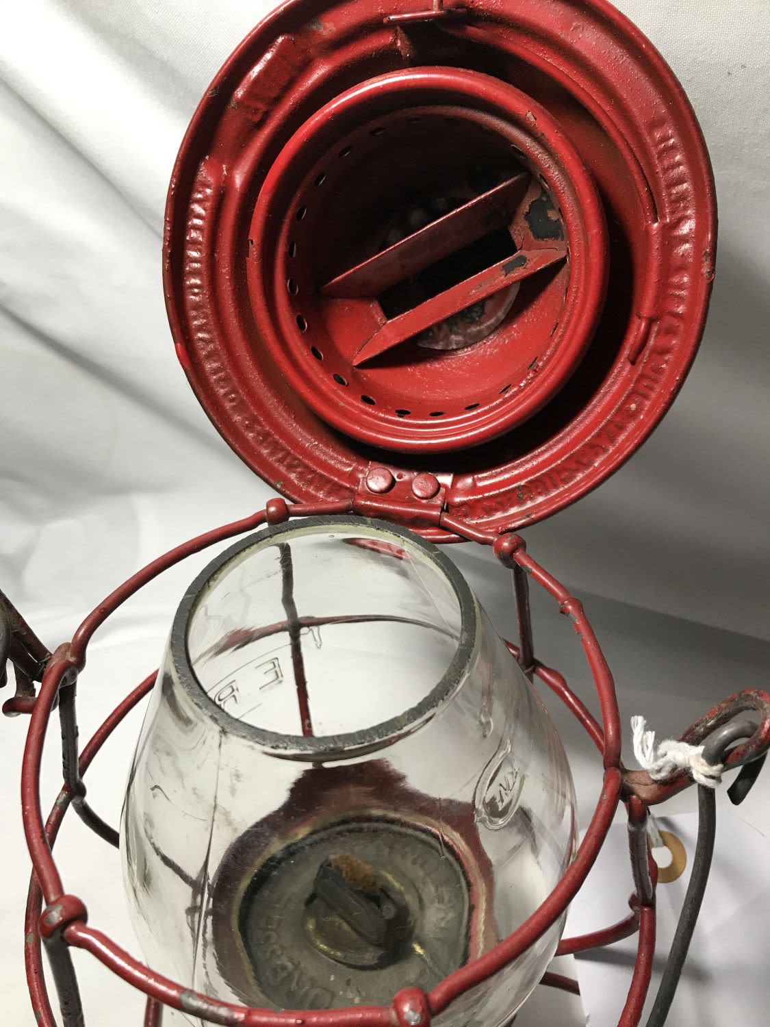 Lot 137 - Erie Railroad Red Lantern w/ clear Globe | The Lodge Auction ...