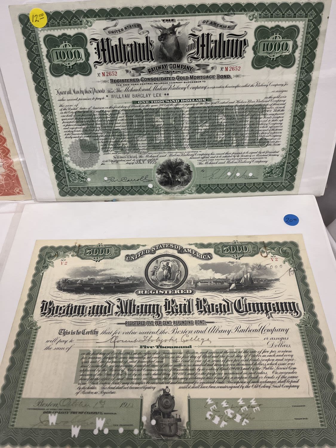 Lot 323 - Railroad Stock Certificates Collection (4) | The Lodge ...