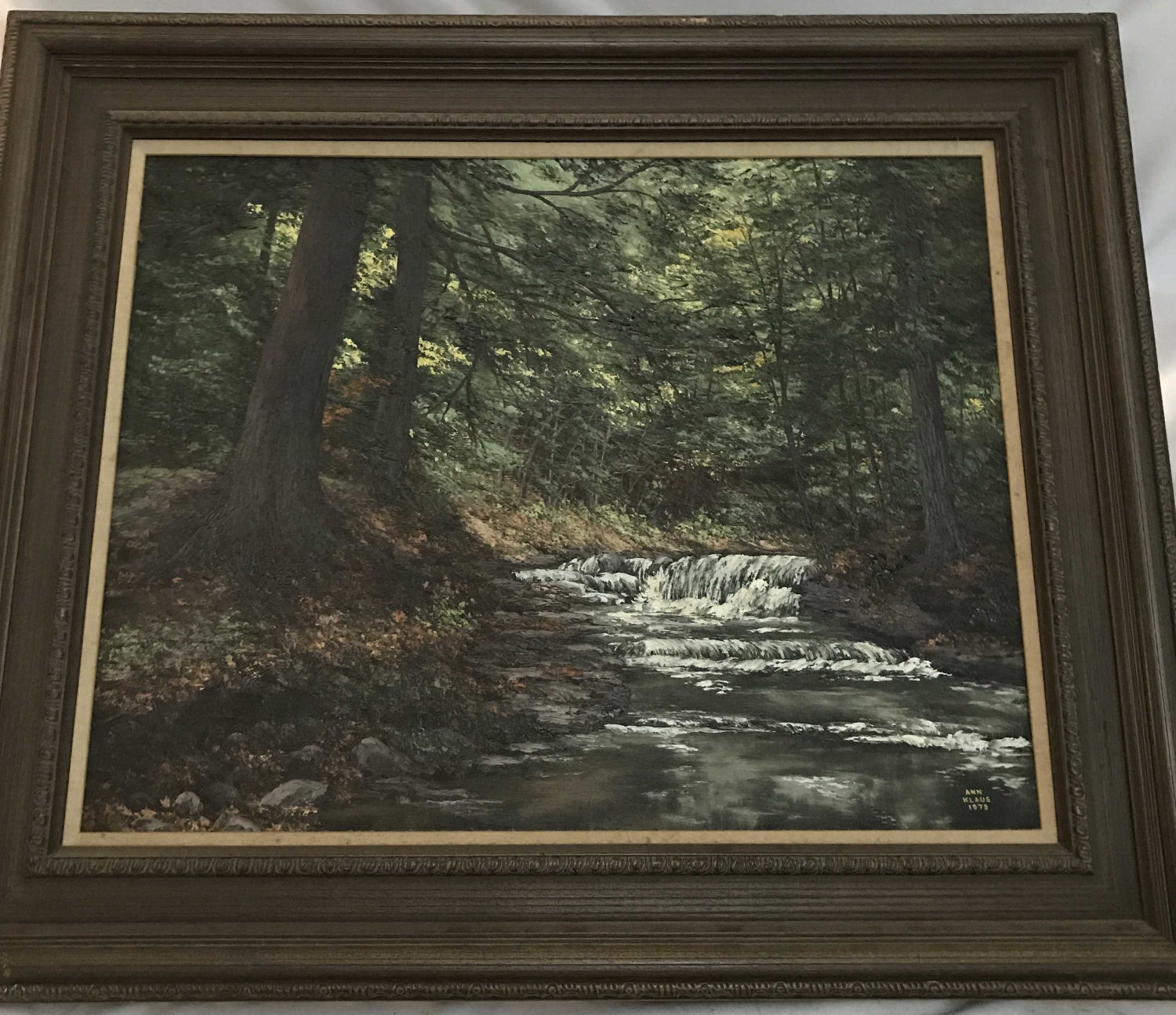 Lot 133 - Brook in The Forest Painting by Ann Klaus | The Lodge Auction ...