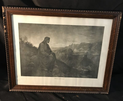 Lot 139 - If Thou Hadst Known Print Jesus Pondering | The Lodge Auction ...