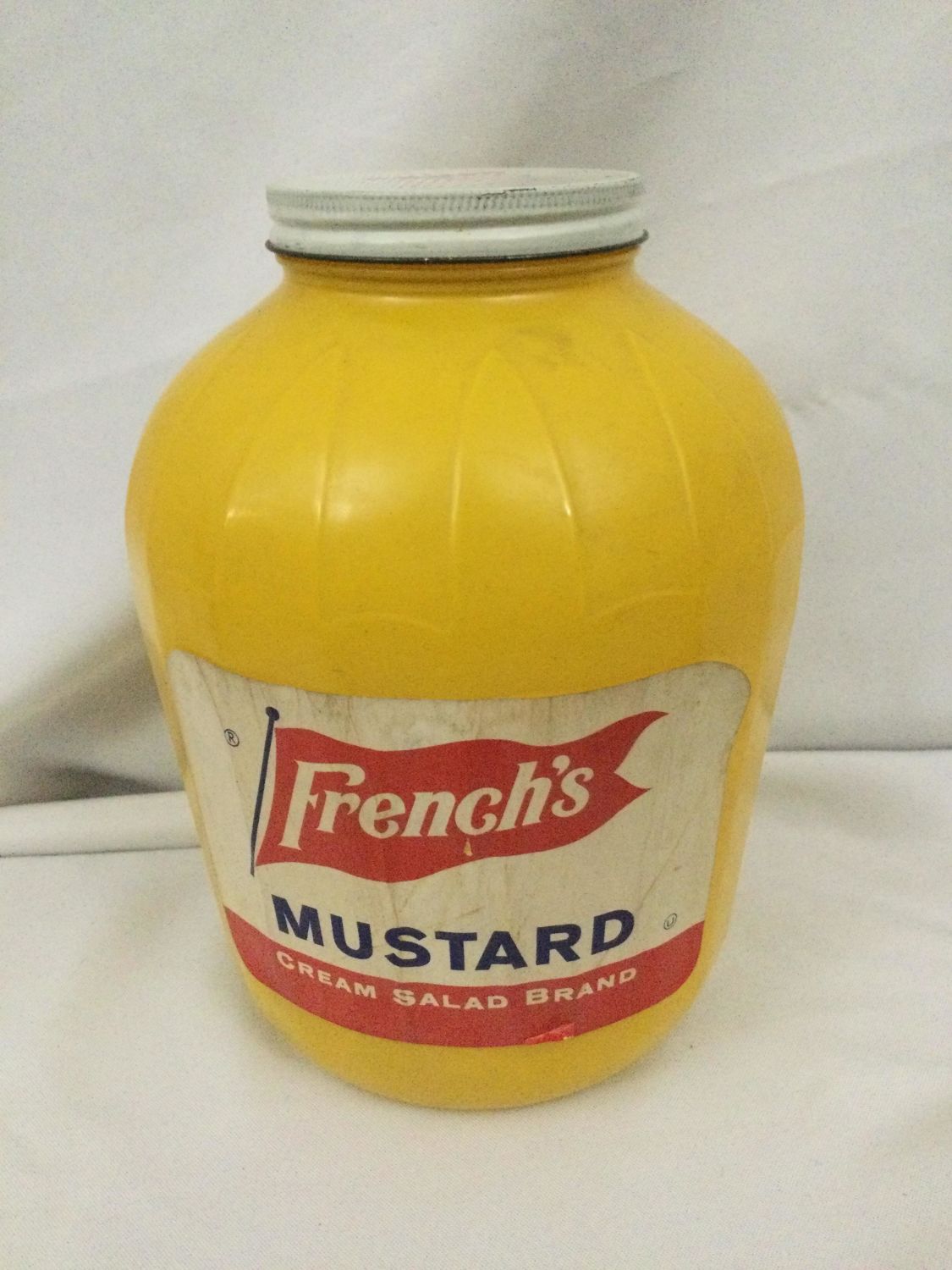 Lot 139 - Vintage Frenchs Mustard Large Glass Jar | The Lodge Auction House