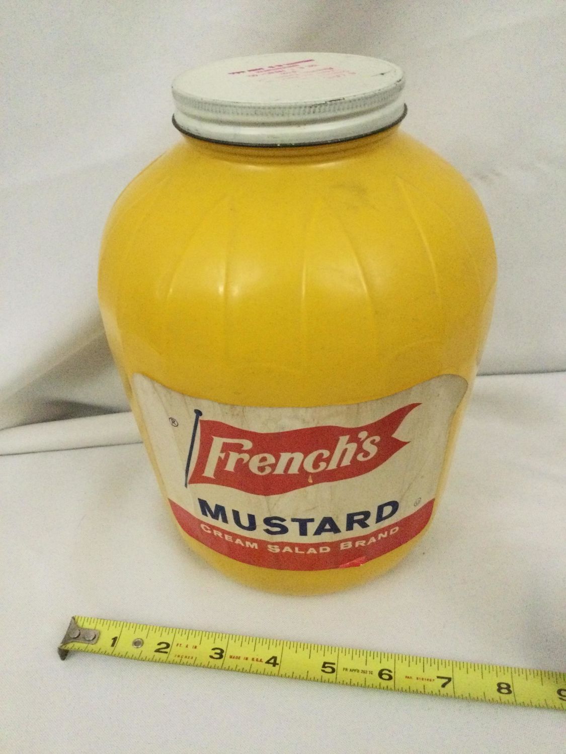 Lot 139 - Vintage Frenchs Mustard Large Glass Jar | The Lodge Auction House