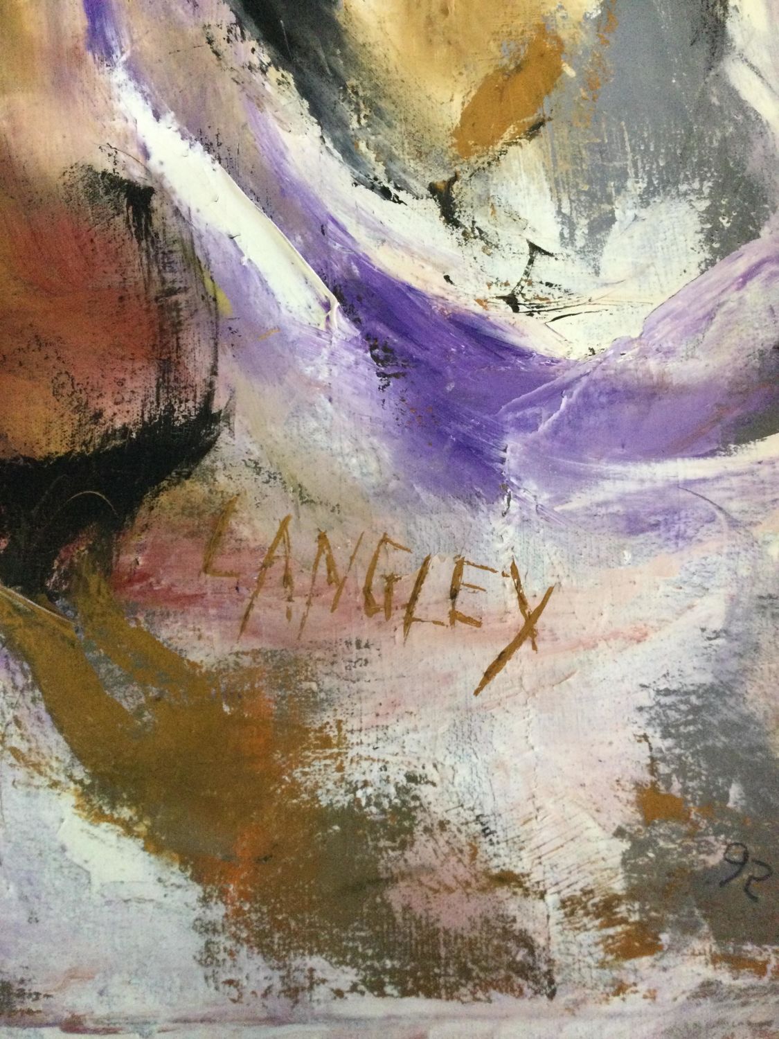 Lot 79 - Katherine Langley REVOLT Abstract oil on canvas | The Lodge ...