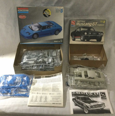 Lot 64 - Model Car Kits Bugatti & 67 Ford Mustang GT | The Lodge ...