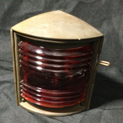 Lot 112 - Rare Antique Brass Boat Marine Light --Red | The Lodge ...